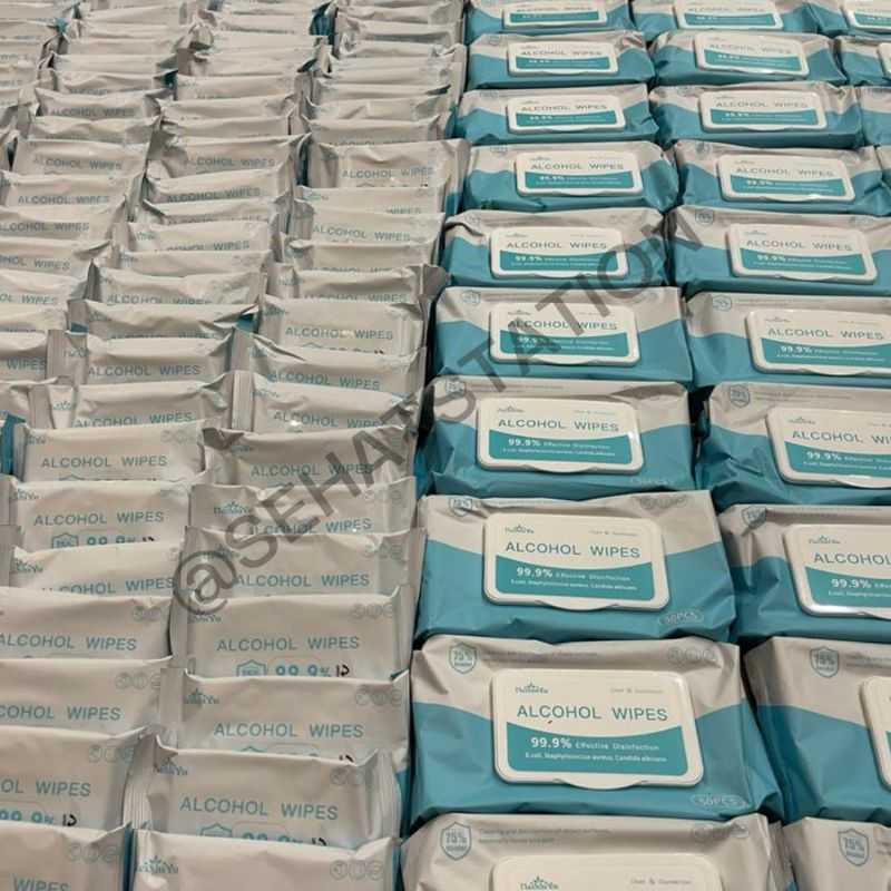 Promo Tisu Basah Alkohol Antiseptic Anti Virus Alcohol Wipes Tissue Isi ...