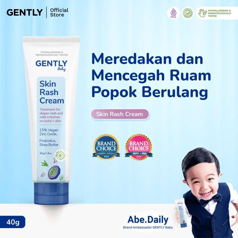 Jual Gently Baby Rash Cream 40 Gr | Krim Pereda Ruam Popok Pada Bayi Di ...