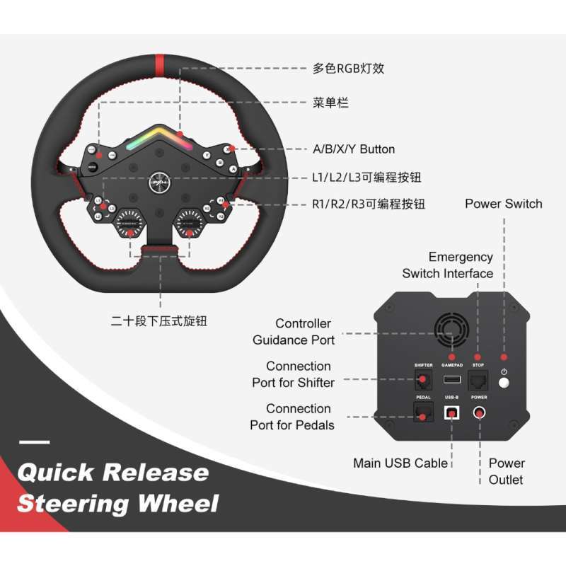 Promo Pxn V12 Lite Real Servo Direct Drive Force Feedback Steering Wheel Diskon 19% Di Seller ...