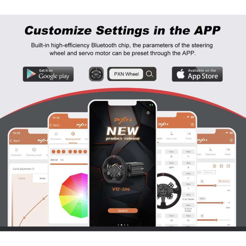 Promo Pxn V12 Lite Real Servo Direct Drive Force Feedback Steering Wheel Diskon 19% Di Seller ...