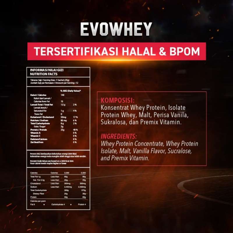 Jual Evolene Evowhey 420 Gram 12 Sachet Bpom Halal- Coklat Moka - Strap ...