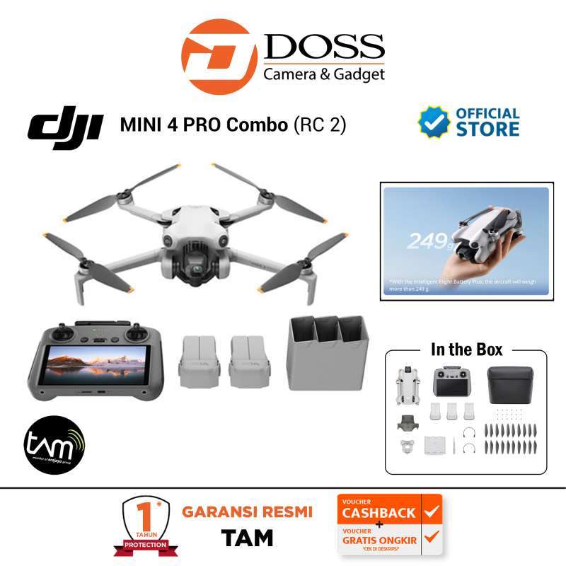 Jual Dji Mini 4 Pro Combo (rc 2) Camera Drone Di Seller Doss Official ...