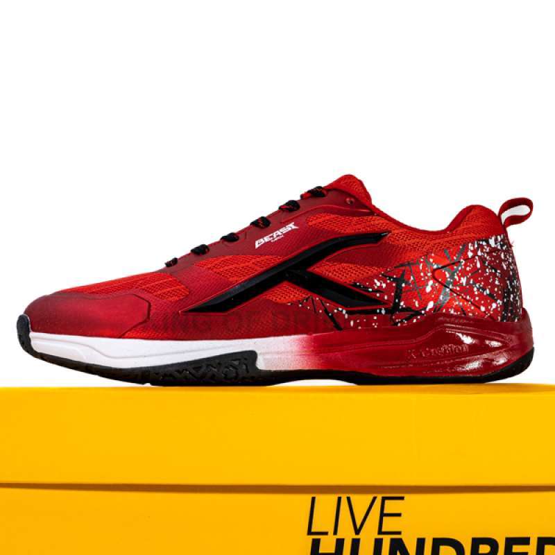 Promo Sepatu Badminton/bulu Tangkis Hundred Beast Max Hbfs-2m098-4 ...