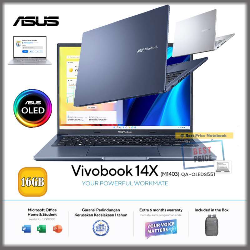 Jual Asus Vivobook 14X M1403QA-OLEDS551 / OLEDS 552 AMD Ryzen 5-5600H ...