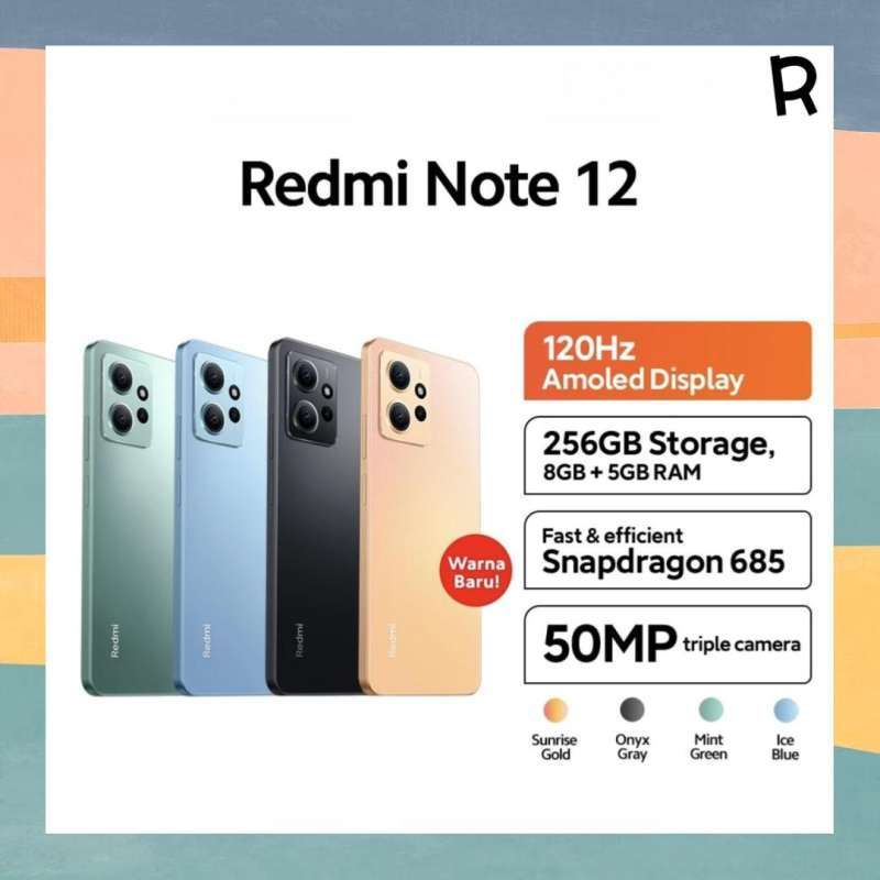 Jual Xiaomi Redmi Note 12 8/256gb Garansi Resmi - Kamera Utama 50 Mp ...