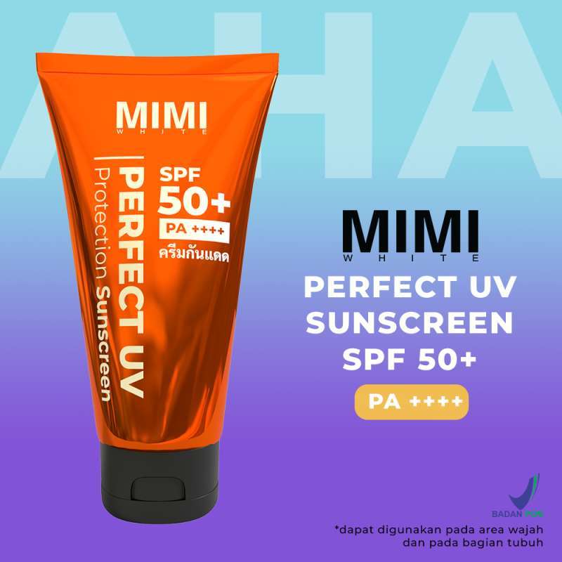 Promo Mimi White Sunscreen Perfect Uv Protection Spf 50 Pa ++++ With ...