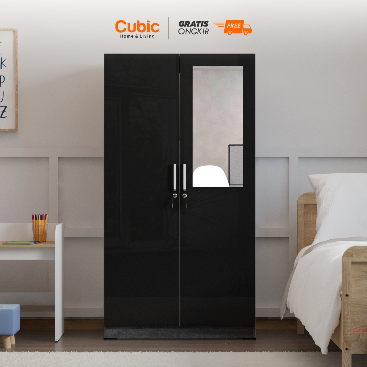 Promo Cubic Lemari Pakaian Kecil Minimalis / Almari Baju Serbaguna 2 ...