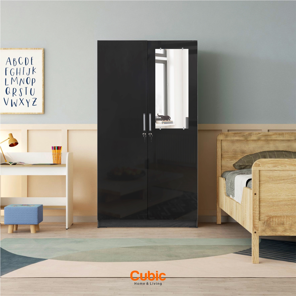 Promo Cubic Lemari Pakaian Kecil Minimalis / Almari Baju Serbaguna 2 ...