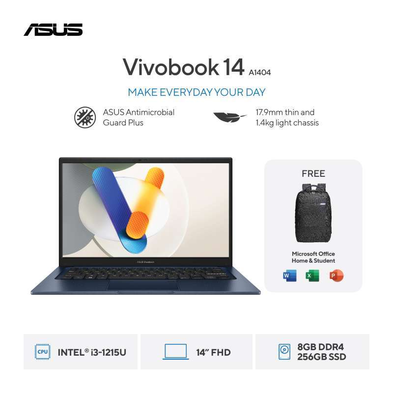 Jual Asus Vivobook 14 A1404za-fhd321/fhd323 Laptop [intel Core I3-1215u/8gb Ddr4/256gb Ssd/intel ...
