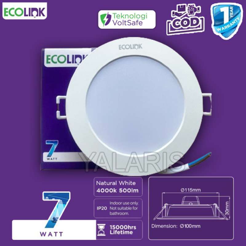 Jual Ecolink Lampu Led Panel Downlight Down Light 7w 7watt 7 W Watt 7w ...