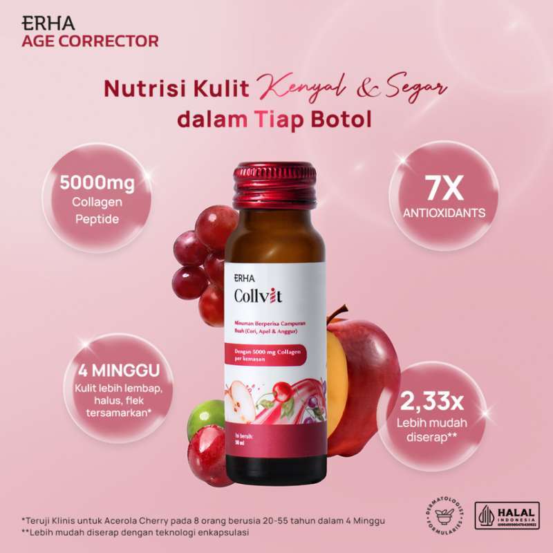Jual Erha Age Corrector Collvit Drink - Minuman Kolagen Anti Aging Bpom - 1 Botol Di Seller Erha ...
