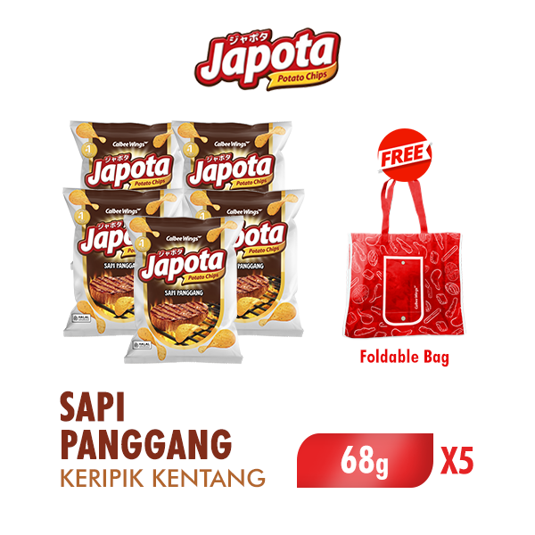 Promo Calbee Japota Sapi Panggang 68 g [5 pcs] Free Totebag Diskon 20% ...