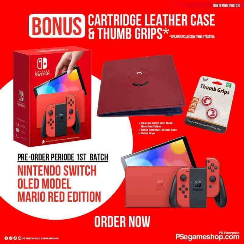 Jual Nintendo Switch Console Oled Model Mario Red Edition No Game Di