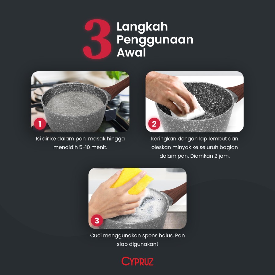 Jual Cypruz Sauce Pan Panci Susu 18 Cm Marble Induksi Sn-0212 - 16 Cm ...