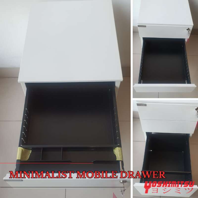 Jual Nakas Kantor Lemari Drawer File Filling Cabinet 3 Laci Besi Roda ...
