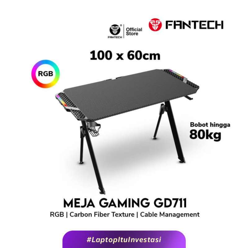 Promo Fantech GD711 Carbon Gaming Desk RGB Meja Gaming Diskon 41% di Seller KLA Computer ...