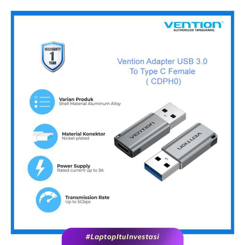 Jual Vention CDP Converter USB A 3.0 to Type C di Seller KLA Computer ...