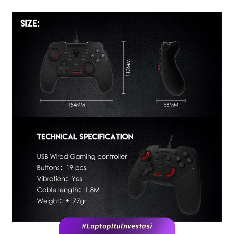 Promo Fantech Wgp13 Wireless Gaming Controller Gamepad Joystick Usb ...