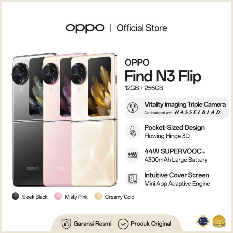 Jual OPPO Find N3 Flip 12GB/256GB (Handphone Garansi Resmi) di Seller ...