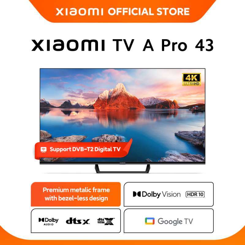 Promo Official Xiaomi Smart Tv A Pro 43 Uhd | 4k Ultra Hd Dolby Audio™ Dts-x Google Tv Diskon 8% ...