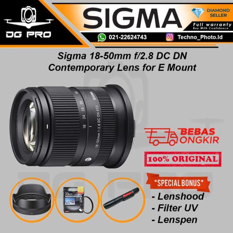 Jual Lensa Sigma 18-50mm F2.8 Dc Dn Contemporary Lens For Leica L Di ...