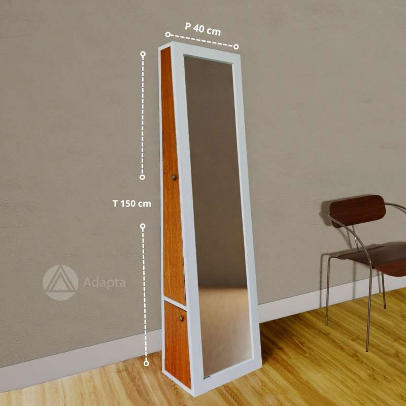 Promo Adapta Kaca Standing Mirror Makeup & Hijab Full Body Minimalis ...