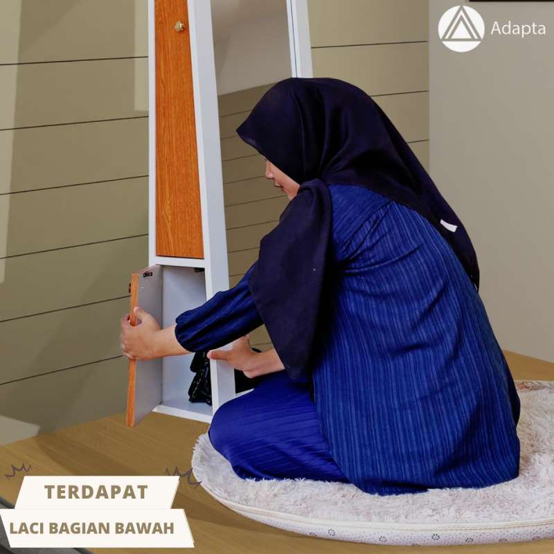 Promo Adapta Kaca Standing Mirror Makeup & Hijab Full Body Minimalis ...
