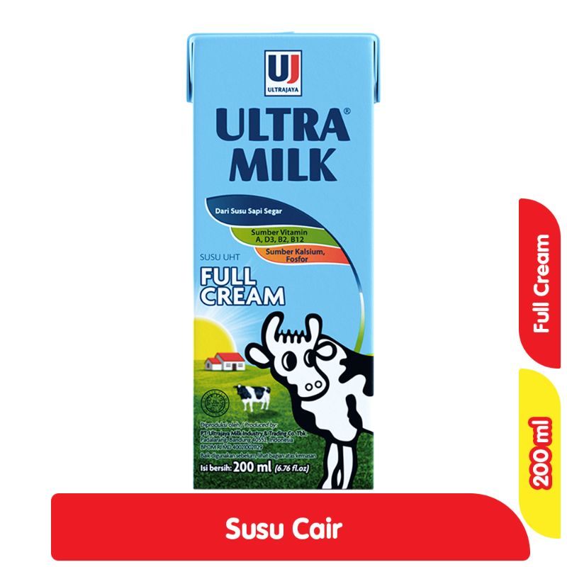 Jual ULTRA MILK Susu UHT Full Cream 200 ml di Seller Alfamart Click & Collect - ALFAMART CEGER ...