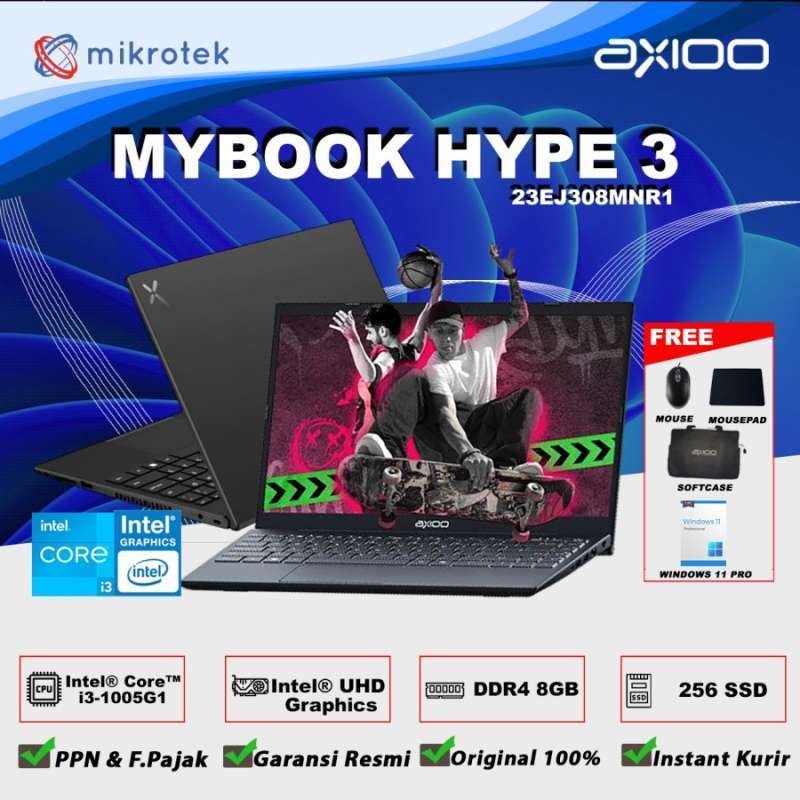 Promo Axioo Hype 3 I3-1005g1 8gb 256 Ssd 14 Fhd Ips W11 Pro 23ej308mnr1 ...