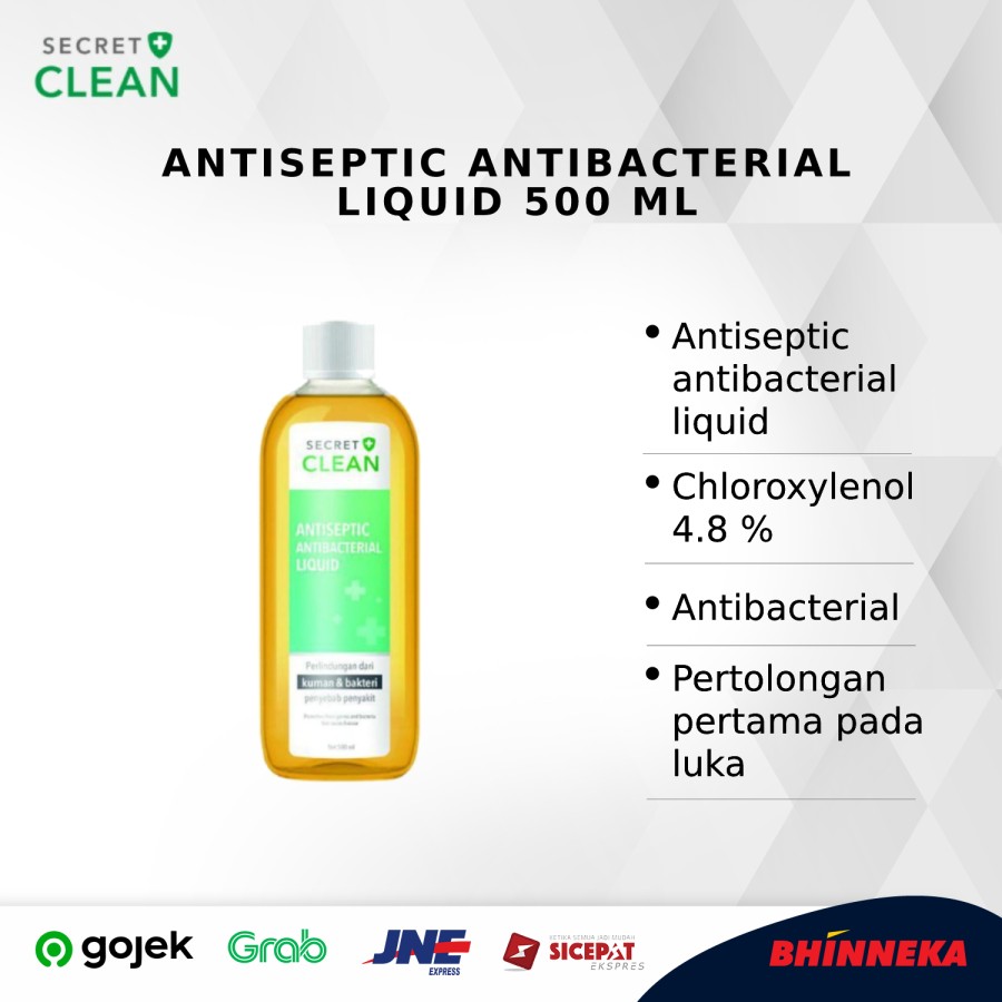 Jual Secret Clean Antiseptic Antibacterial Liquid 500 Ml Di Seller ...