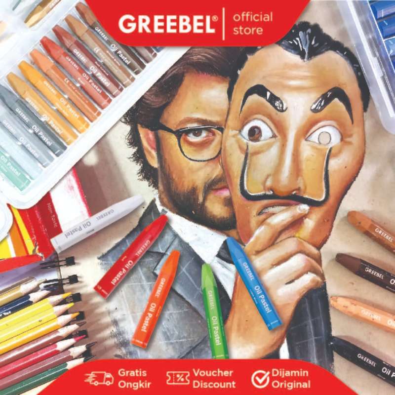 Promo Greebel Crayon Krayon Kids Oil Pastel 55 Warna (55c) Tdk Berdebu ...