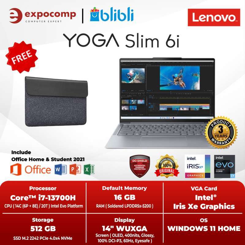 Jual Lenovo Yoga Slim I Irh Intel Evo Core I H Gb Gb W Ohs Di Seller Expocomp