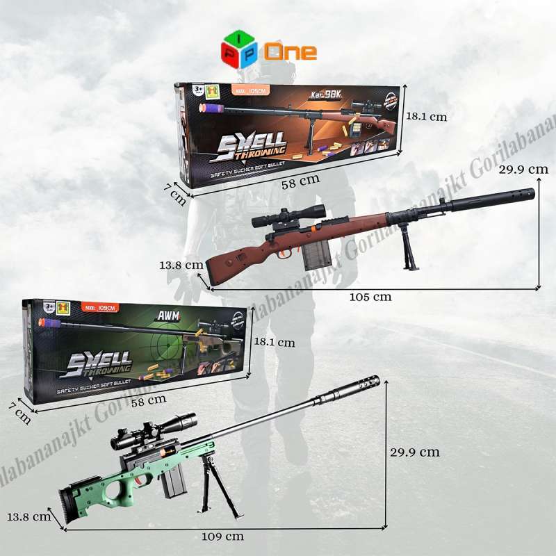 Promo Mainan Pistol Pistolan Awm Sniper Tembak Tembakan peluru busa ...