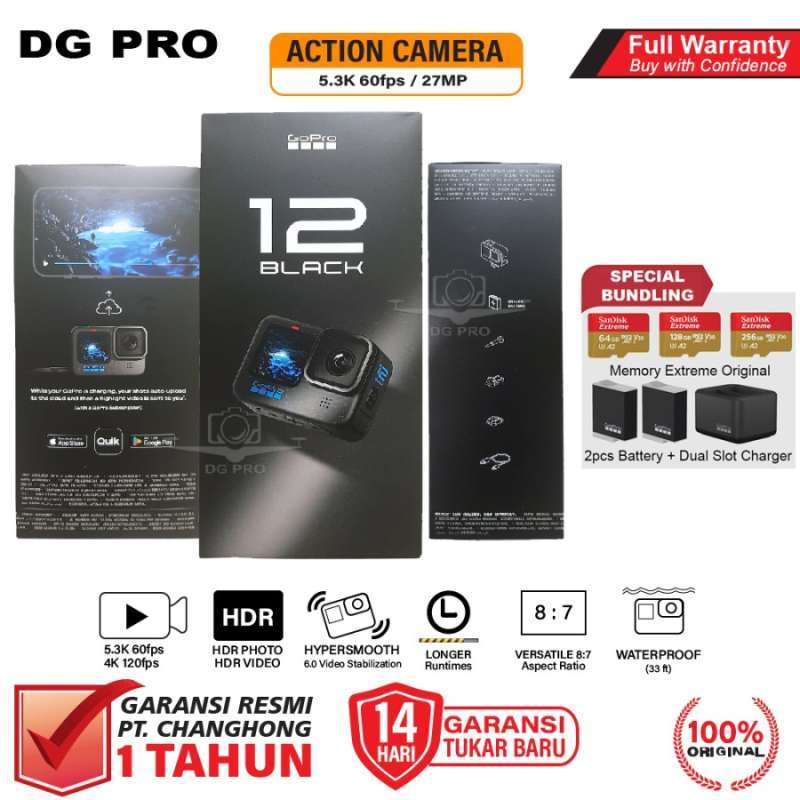Gopro Hero 12 🔥 - Terlengkap & Harga Terbaru September 2025