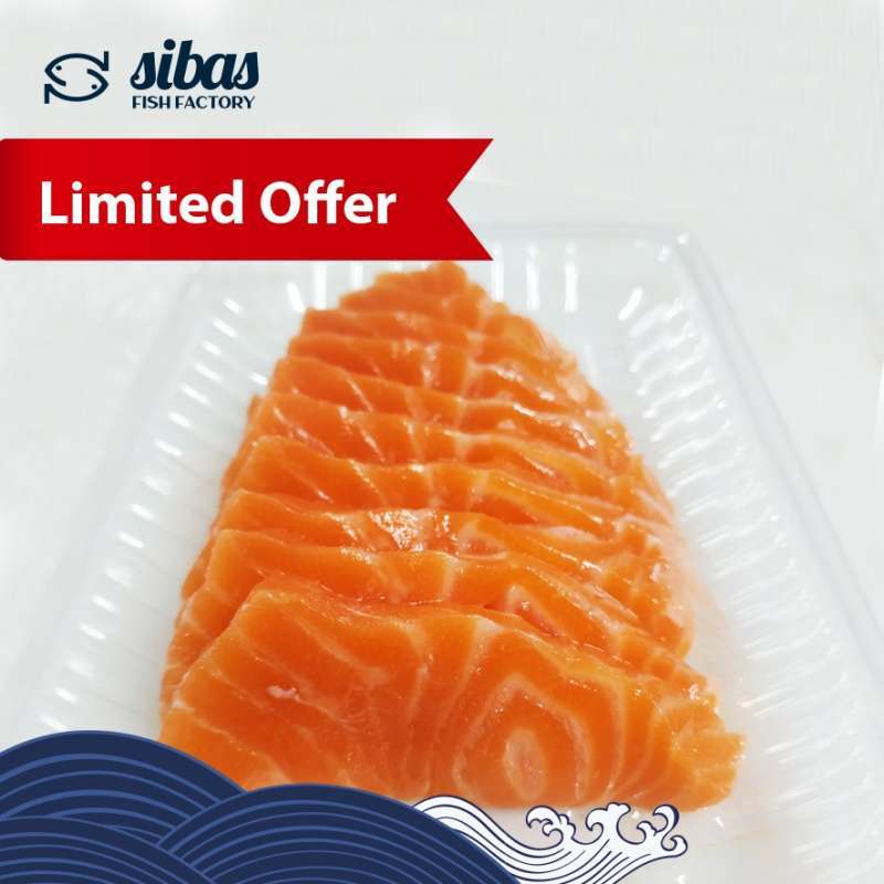 Promo Sibas - Ikan Salmon Sashimi Frozen 200gr / Sashimi Salmon Premium - Fresh Diskon 6% Di ...