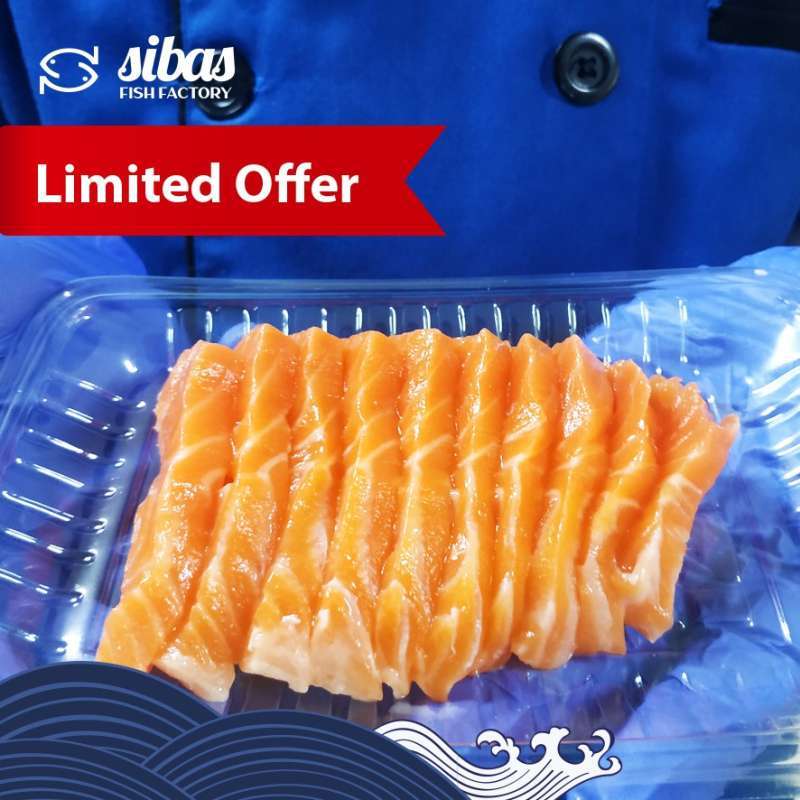 Promo Sibas - Ikan Salmon Sashimi Frozen 200gr / Sashimi Salmon Premium ...