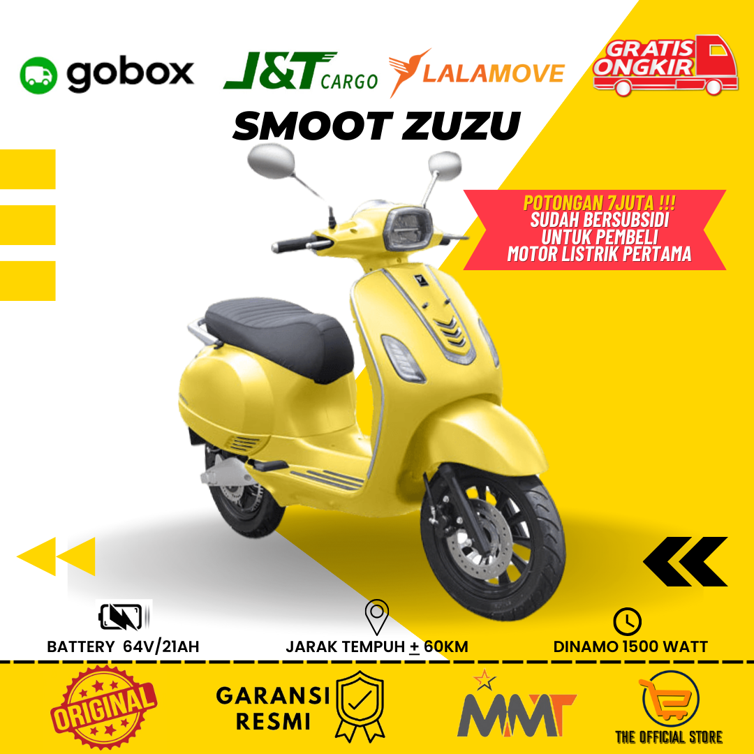 Promo MOTOR LISTRIK SMOOT ZUZU GARANSI RESMI Diskon 11% di Seller MMT CORP Official Store - MMT ...