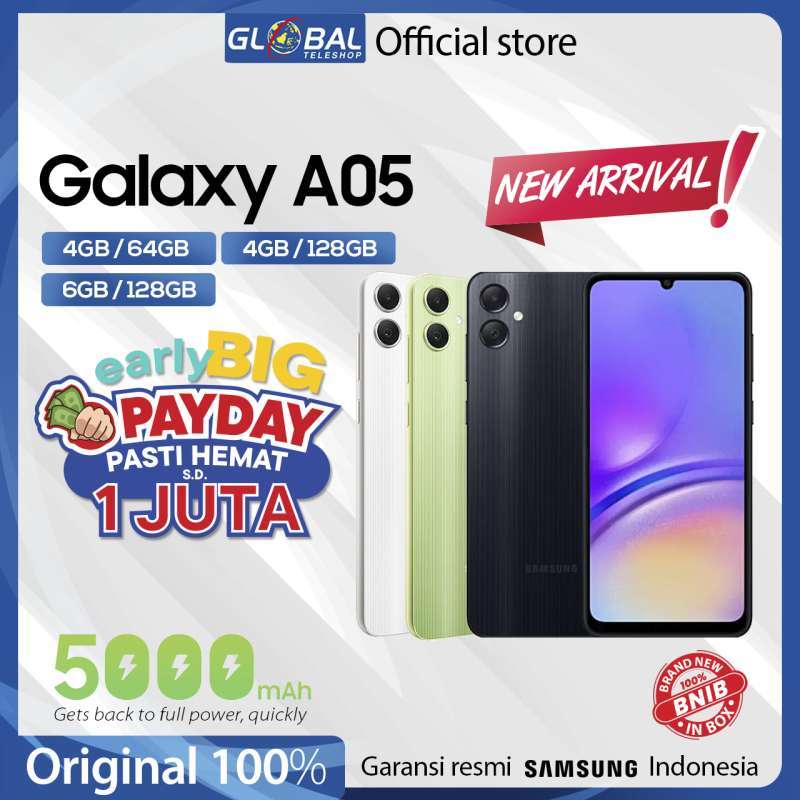 Promo Samsung Galaxy A05 4/64 4/128 6/128 Garansi Resmi Diskon 9% Di ...