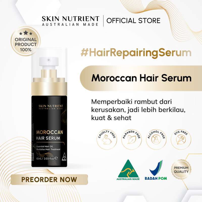 Jual [skin Nutrient] Moroccan Hair Serum 60ml - Hair Repairing Serum & Revitalise Hair ...