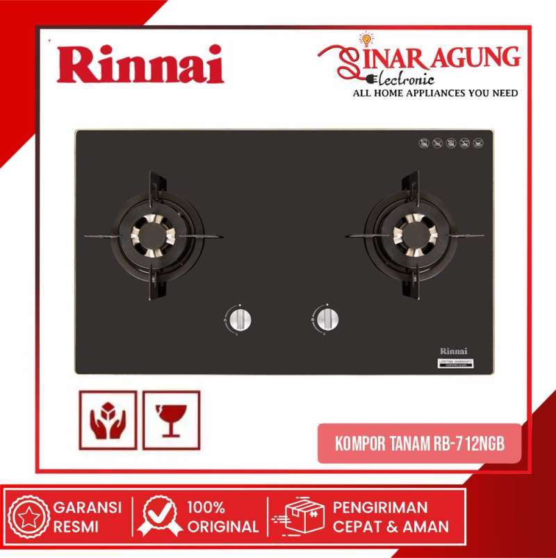 Promo RINNAI RB-712N(GB) / RB 712 N / RB712 / 712N KOMPOR GAS 2 TUNGKU ...