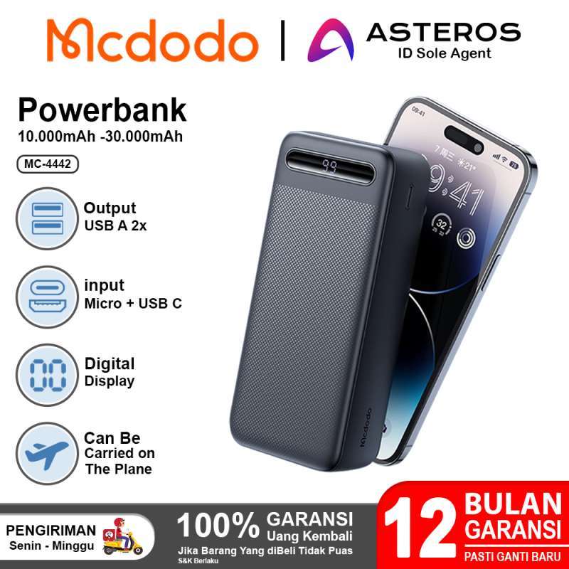 Jual Mcdodo Powerbank 20.000mah 30.000mah Dual Usb + Pd Type C Fast ...