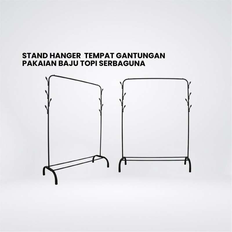 Promo OEM SK-C980 Stand Hanger Gantungan Baju Rak Besi Portable ...
