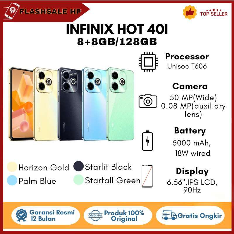Jual Infinix Hot I Ram Gb Gb Garansi Resmi Infinix Palm Blue Di Seller Flashsale Hp