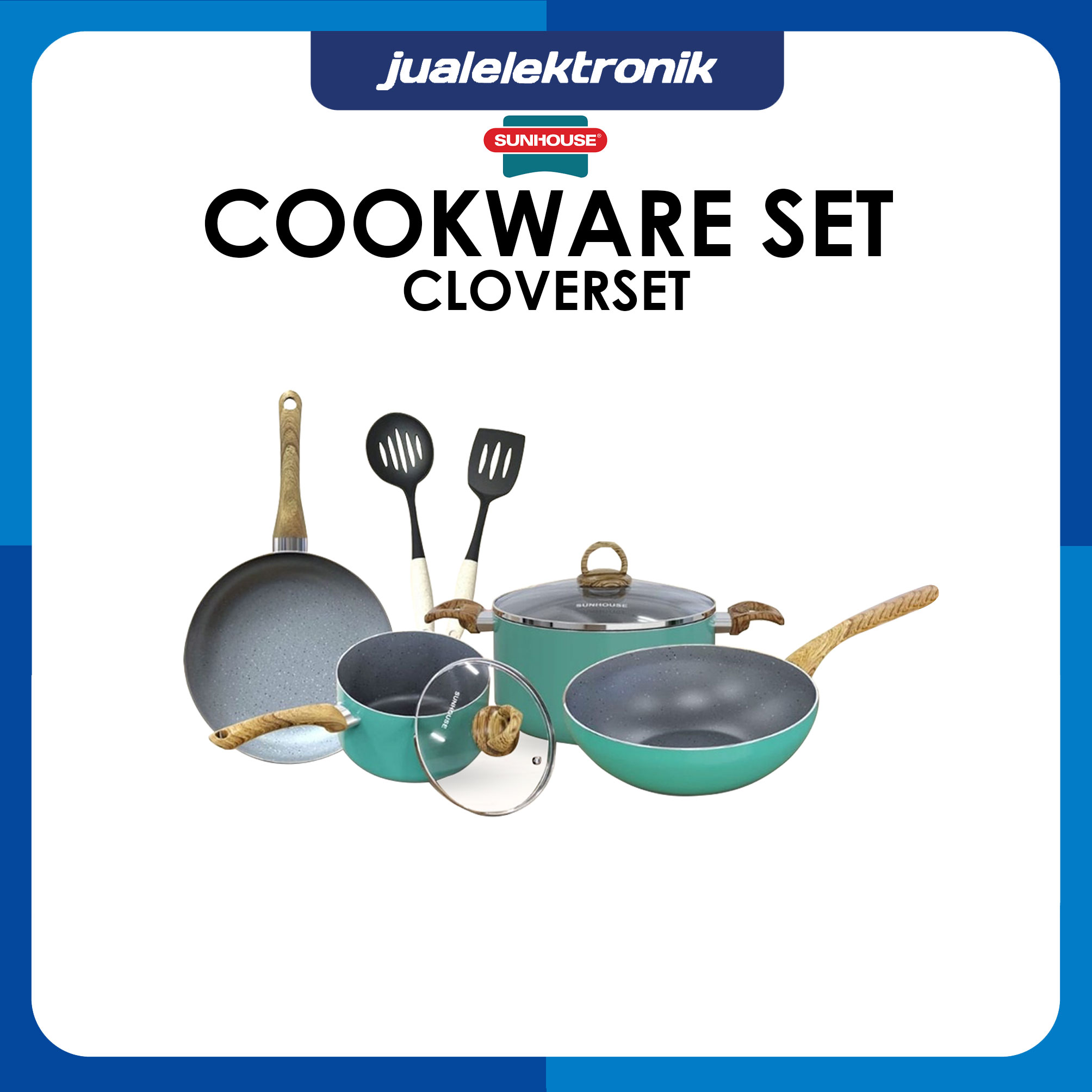 Jual Sunhouse CLOVERSET - Clover Series 6pcs Set-Panci / Peralatan Masak / Stainless Steel ...
