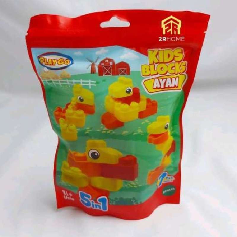 Promo Mainan Edukasi Balok Plastik Susun Hewan Kids Block Animal Bricks ...