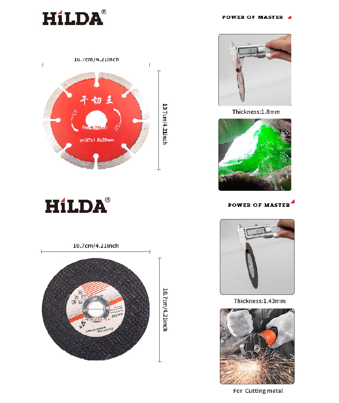 Jual HILDA Batu Pisau Gurinda Mata Gerinda 4 Inch Potong Besi Kayu ...
