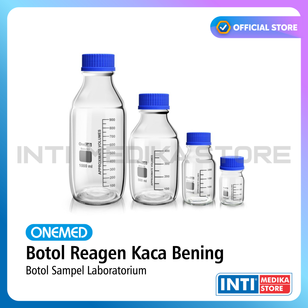 Promo ONEMED - Botol Reagen Kaca Bening Sampel Laboratorium | Reagent ...