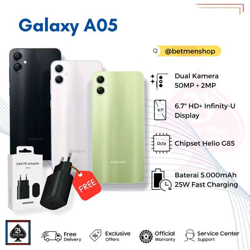 Promo Samsung Galaxy A05 Ram 4/64gb 4/128gb 6/128gb Garansi Resmi Sein ...