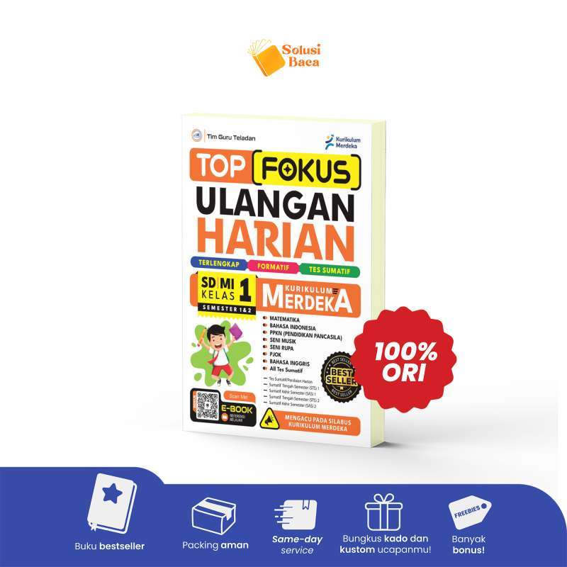 Jual Buku Kelas 1 SD/MI: Top Fokus Ulangan Harian K. Merdeka | Forum Edukasi di Seller Solusi ...