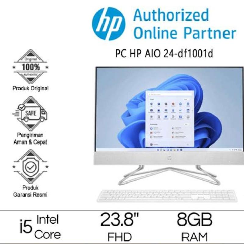 Jual PC HP AIO 24-df1001d – 88A92PA /Intel Core i5-1135G7/8GB/512GB SSD ...